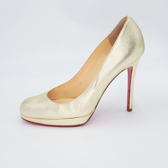 Christian Louboutin | Shoes | Christian Louboutin Pumps Gold New Simple ...
